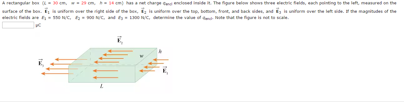 Solved A rectangular box (L = 30 cm, w = 29 cm, h = 14 cm) | Chegg.com