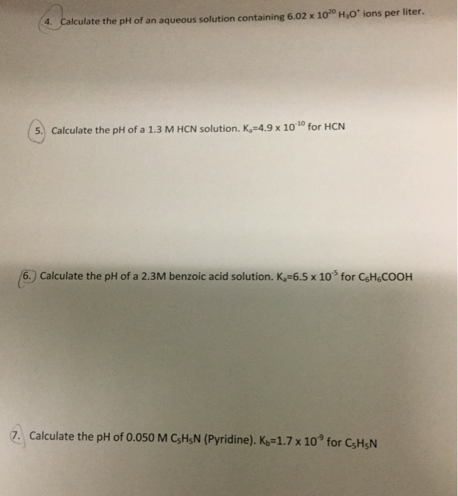 Solved Calculate the pH of an aqueous solution containing | Chegg.com