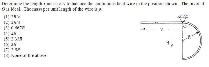 Solved Determine the length x necessary to balance the | Chegg.com