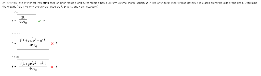 Solved An infinitely long cylindrical insulating shell of | Chegg.com