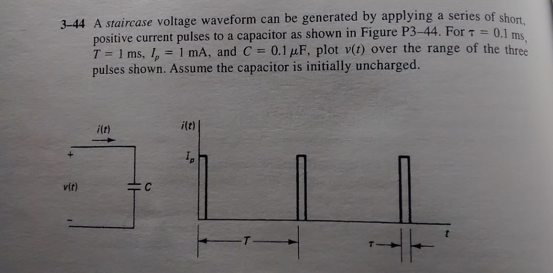 Solved A staircase voltage waveform can be generated by | Chegg.com