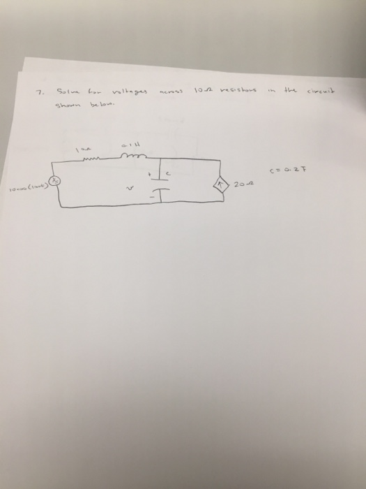 Solved Solve for voltage across 10 ohm resistor in the | Chegg.com