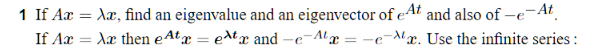 Solved If Ax = lambda x, find an eigenvalue and an | Chegg.com