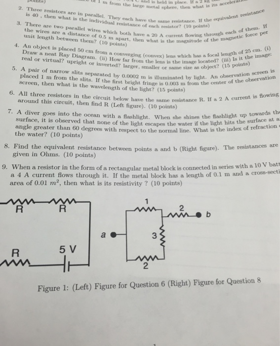 Solved Three resistors are in parallel. They each have the | Chegg.com