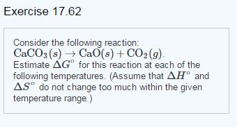 Solved Consider the following reaction: CaC03(s) CaO(s) + | Chegg.com