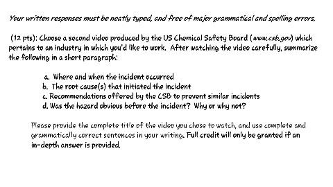 Solved Your written responses must be neatly typed, and free | Chegg.com