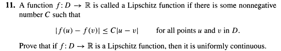 Solved A function f: D rightarrow R is called a Lipschitz | Chegg.com