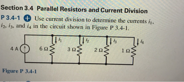Solved Use current division to determine the currents i_1, | Chegg.com