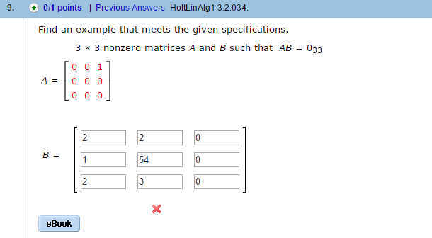 Solved Find an example that meets the given specifications. | Chegg.com
