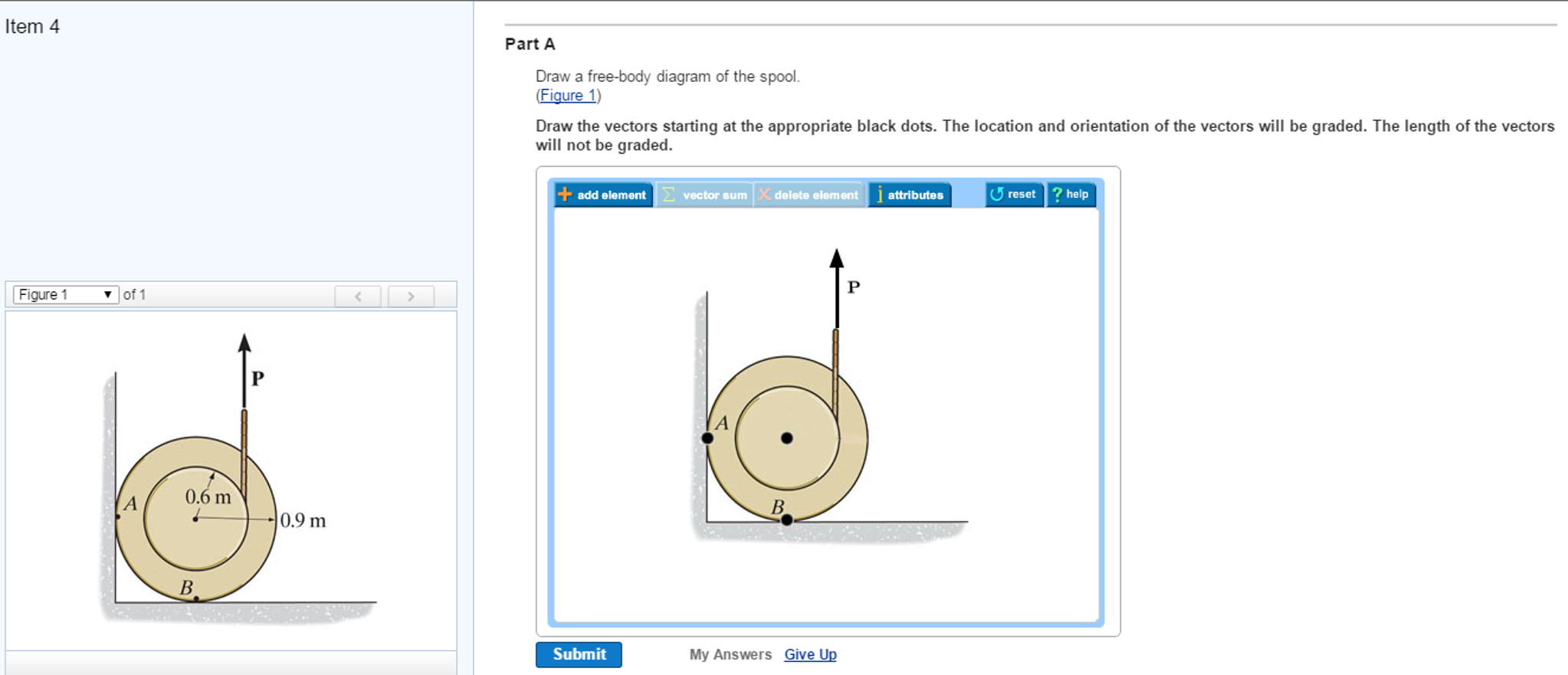 Solved Draw a free-body diagram of the spool. (Figure | Chegg.com