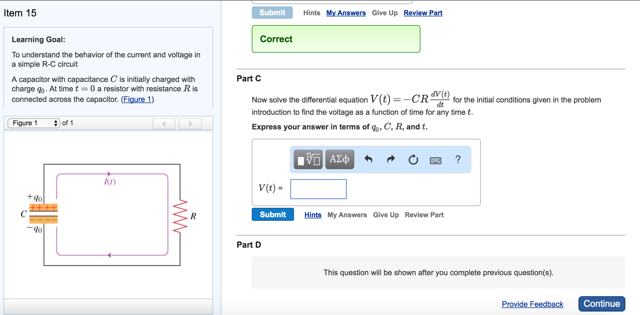 Solved To understand the behavior of the current and voltage | Chegg.com
