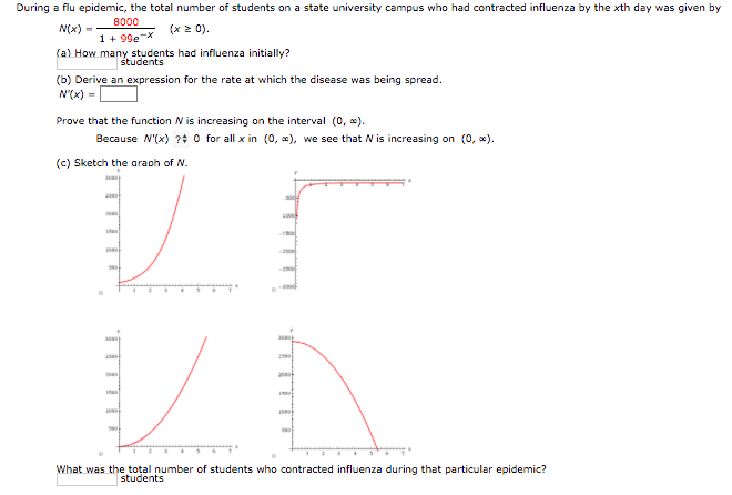 Solved During a flu epidemic, the total number of students | Chegg.com