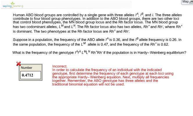Solved Map de pling Human ABO blood groups are controlled by | Chegg.com
