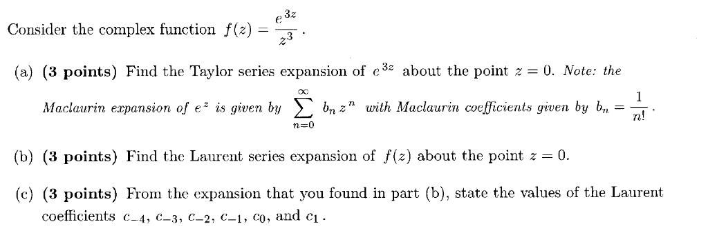 Solved Consider the complex function f(z) 2 (a) (3 points) | Chegg.com