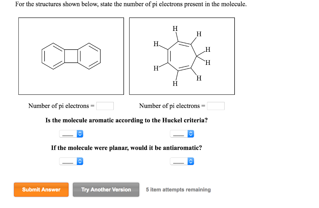 Solved For the structures shown below, state the number of | Chegg.com