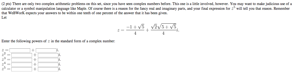 Solved There are only two complex arithmetic problems on | Chegg.com