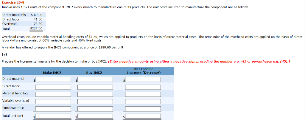 Solved Innova uses 1, 021 units of the component IMC2 every | Chegg.com