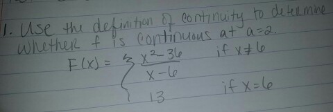 Solved Use the definition of continuity to determine whether | Chegg.com