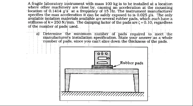 Solved A fragile laboratory instrument with mass 100 kg Is | Chegg.com