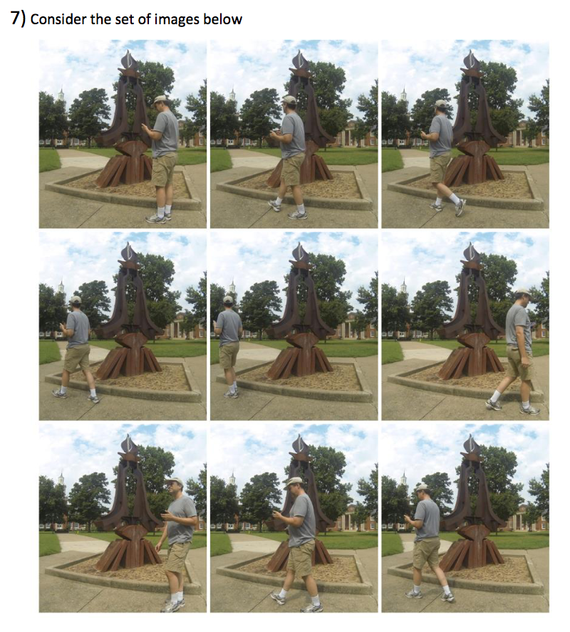 USING MATLAB The person in a few image frames | Chegg.com