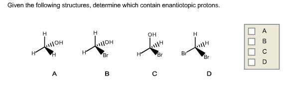 Solved Given the following structures, determine which | Chegg.com