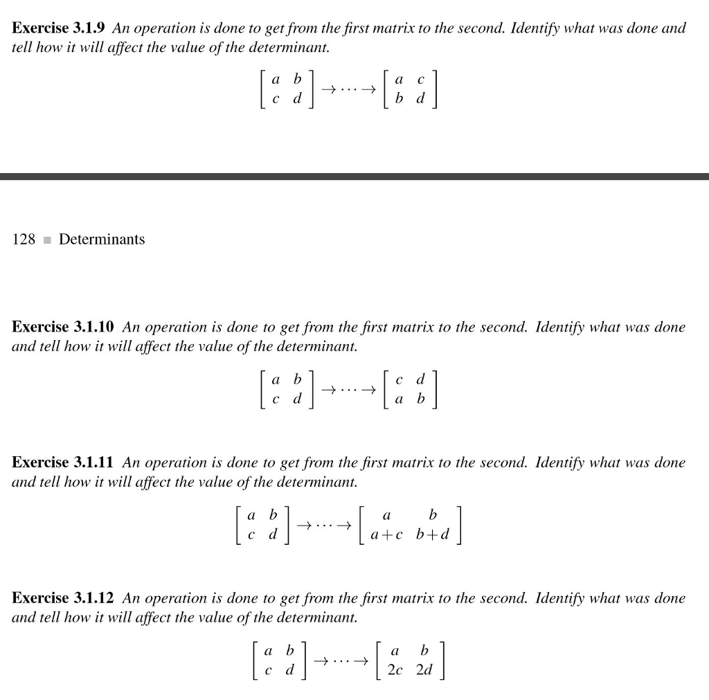 Solved Exercise 3.1.9 An operation is done to get from the | Chegg.com