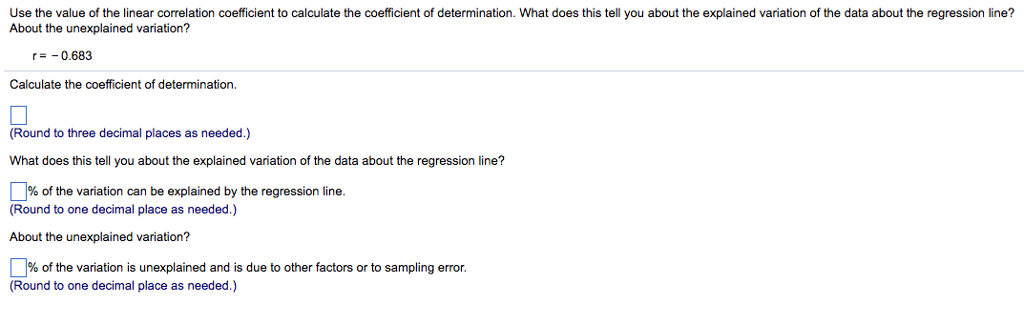 Solved Use The Value Of The Linear Correlation Coefficient
