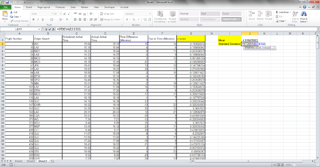 (Solved) - The Excel file Atlanta Airline Data provides arrival and ...