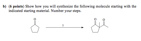 Solved Show how you will synthesize the following molecule | Chegg.com