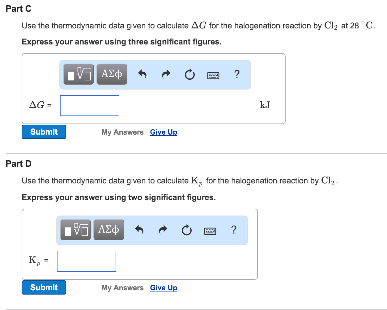 Solved Use the thermodynamic data given to calculate delta H | Chegg.com