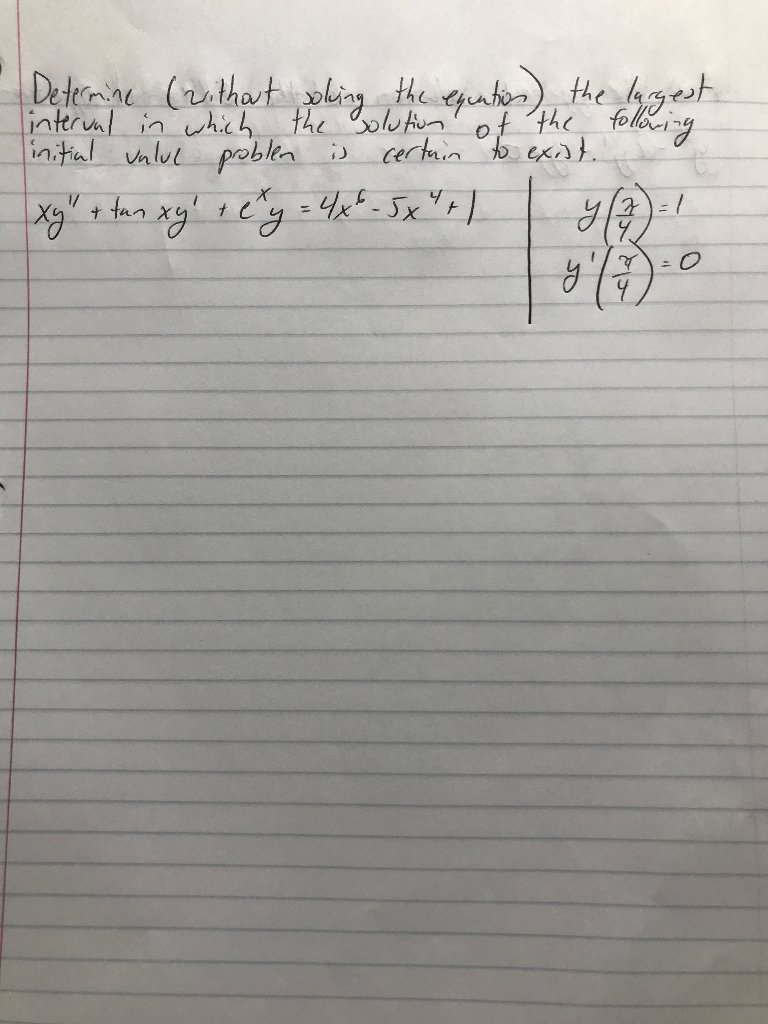 Solved Determine (without solving the equation) the largest | Chegg.com