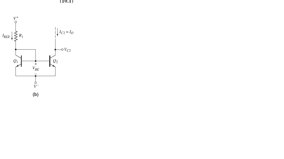 Solved For the basic two-transistor current source in Figure | Chegg.com