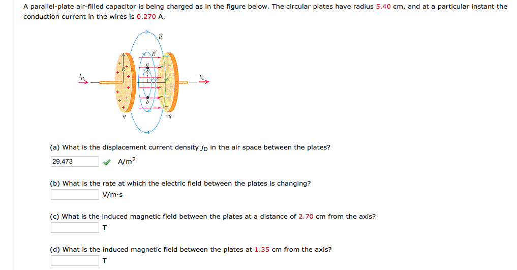 Solved A parallel-plate air-filled capacitor is being | Chegg.com