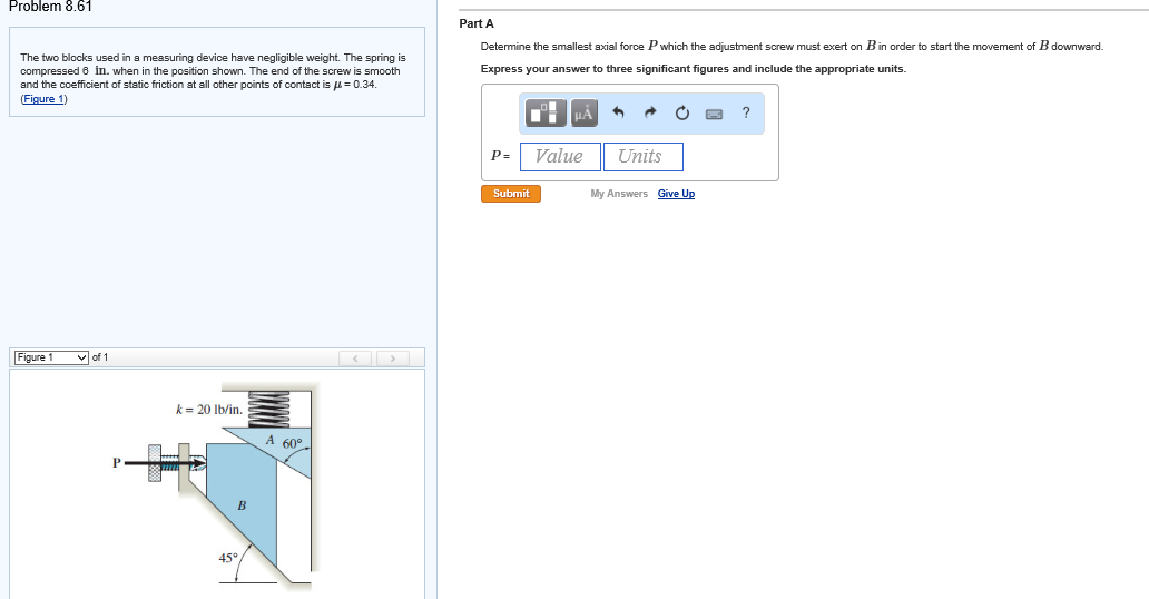 Solved The two blocks used in a measuring device have | Chegg.com