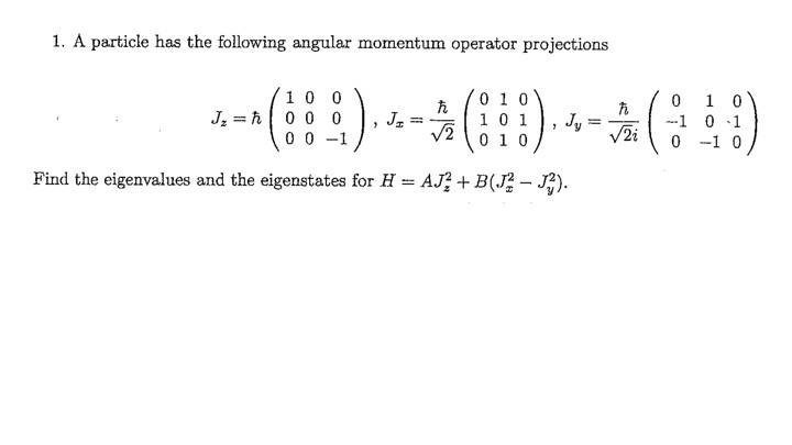 Solved A particle has the following angular momentum | Chegg.com