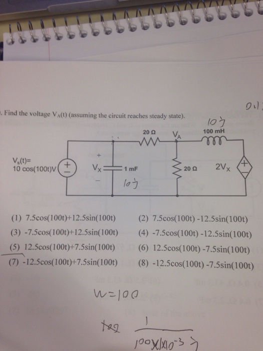 Solved Find the output voltage V^(t) (assuming the circuit | Chegg.com