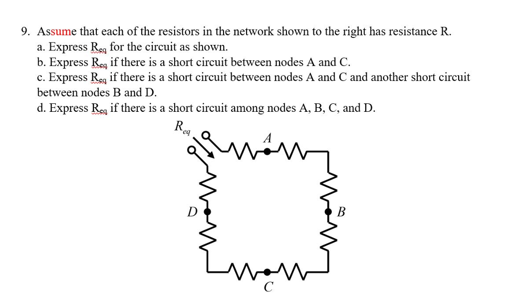 Solved Assume that each of the resistors in the network | Chegg.com