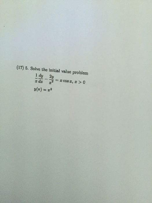 Solved Solve the initial value problem | Chegg.com