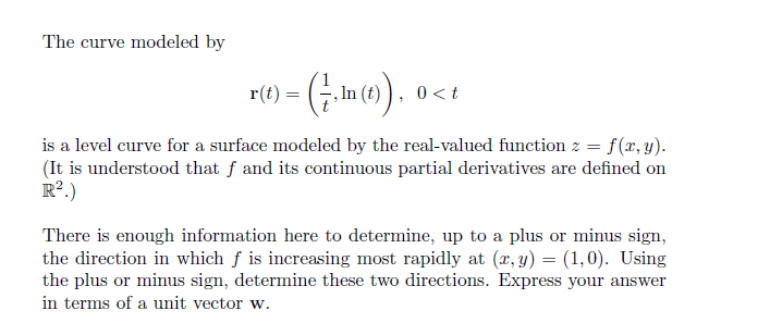 Solved The curve modeled by r(t)=(訕(t), 0