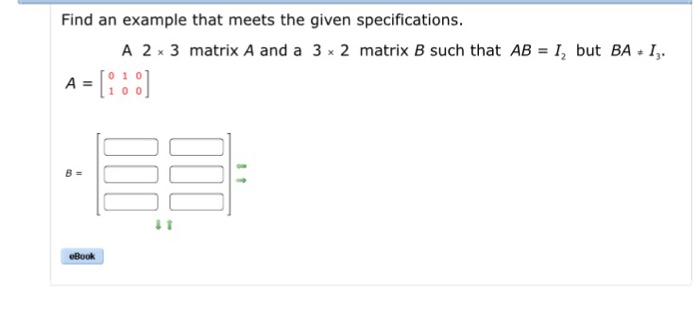 Solved Find an example that meets the given specifications. | Chegg.com