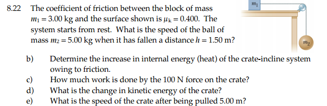Solved The Coefficient Of Friction Between The Block Of Mass
