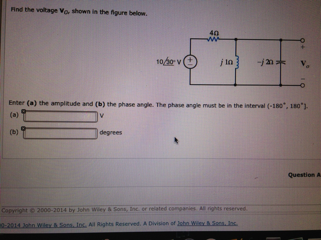 Solved Find Voltage V0 