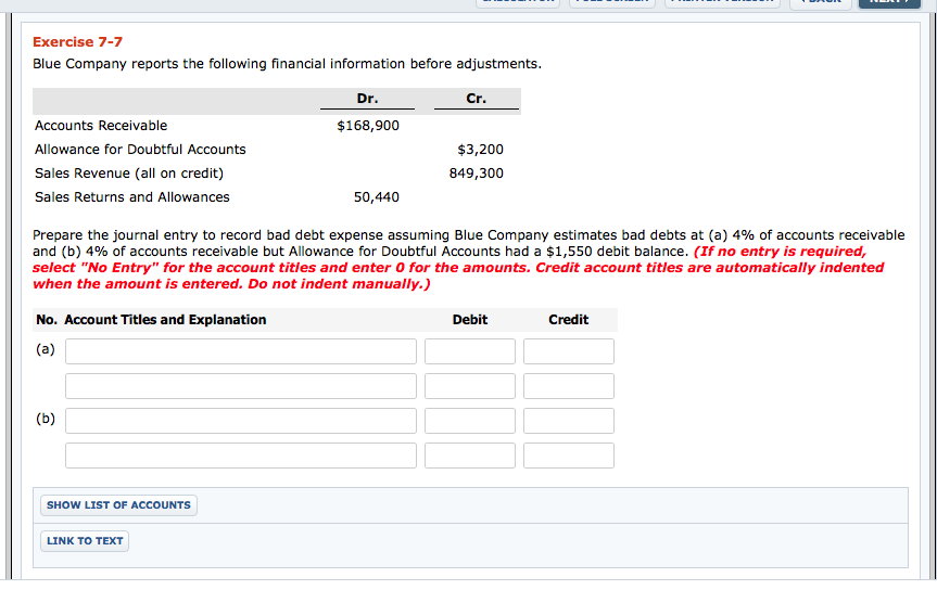 Solved Exercise 7-7 Blue Company reports the following | Chegg.com