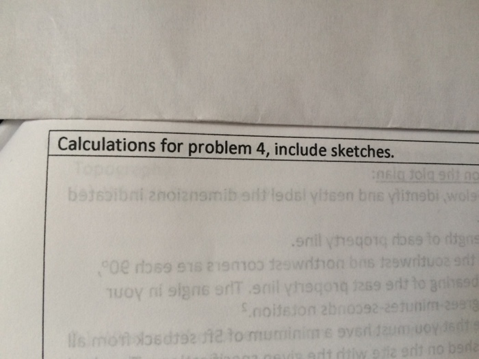 Solved Calculations for problem 4, include sketches. | Chegg.com