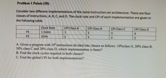 Solved Problem 1 Points (50) Consider two different | Chegg.com Solved Problem 1 Points (50) Consider two different | Chegg.com