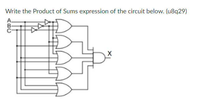 Solved Write the Sum of Products expression of the circuit | Chegg.com