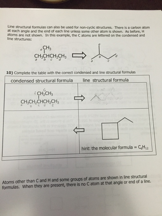 Solved Line structural formulas can also be used for | Chegg.com