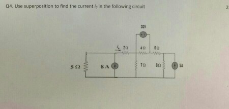 Solved Use superposition to find the current Io in the | Chegg.com