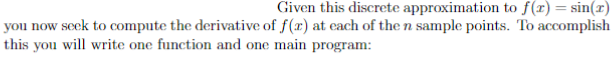 Solved Given this discrete approximation to f(sin(r you now | Chegg.com