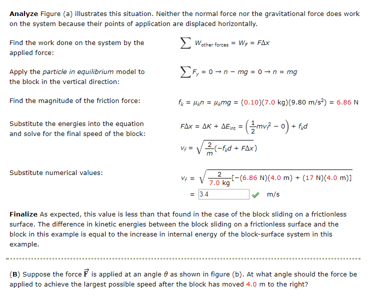 Solved Example 8.4 A Block Pulled on a Rough Surface A | Chegg.com